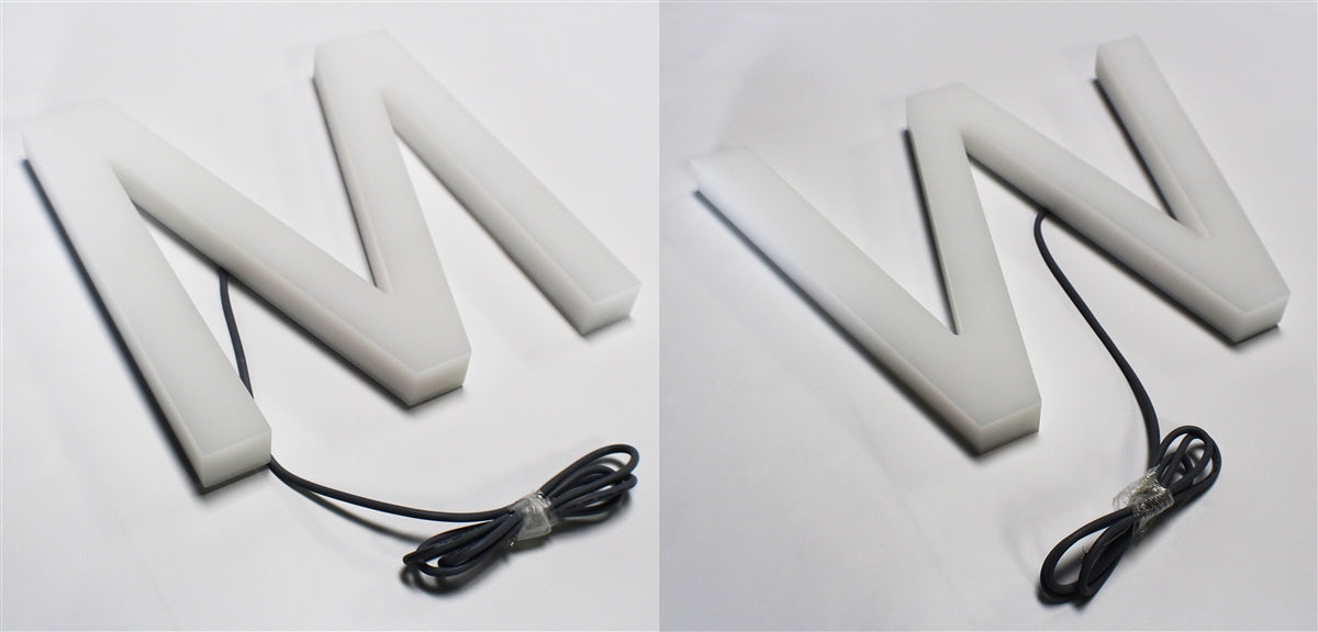 Full Lit 3D Acrylic Letters for Indoor & Outdoor Signage - 21"W X 12"H ...