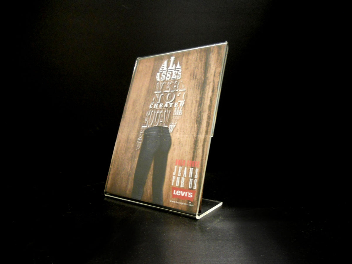 Acrylic Slant Back Display Sign Holder 5" x 7" – Display-Wholesale.com